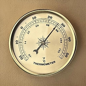 YUELER 90mm Diameter Gauge for Accurate Temperature Reader for Home and Lab Use