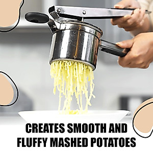 Keuken Potato Ricer 15 oz - Potato Ricer Stainless Steel & Ricer for Mashed Potatoes Kitchen Tool - Potato Masher Stainless Steel - Masher Kitchen Tool