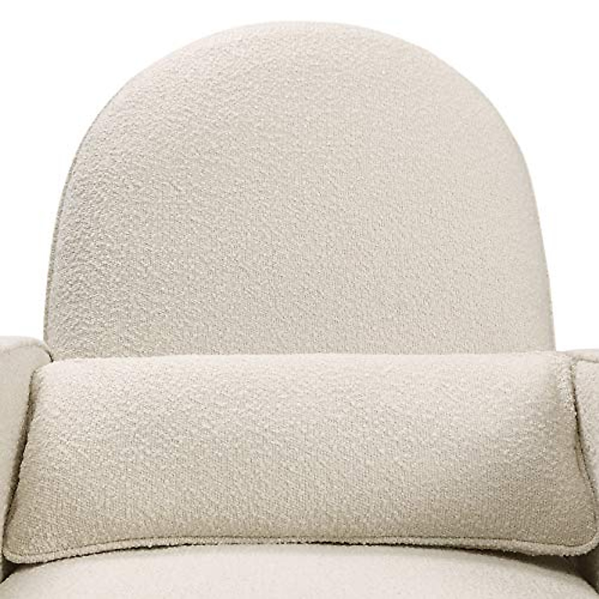 Nursery Works Compass Rocker in Ivory Boucle with Rose Gold Legs, Greenguard Gold and CertiPUR-US Certified