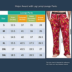 Underboss Christmas Story Major Award with Leg Lamp Lounge Pants - XX-Large - Christmas Pajama Pants - Christmas Pj Pants - Christmas Pajamas Men & Women - Mens Christmas Sleep Pants Red
