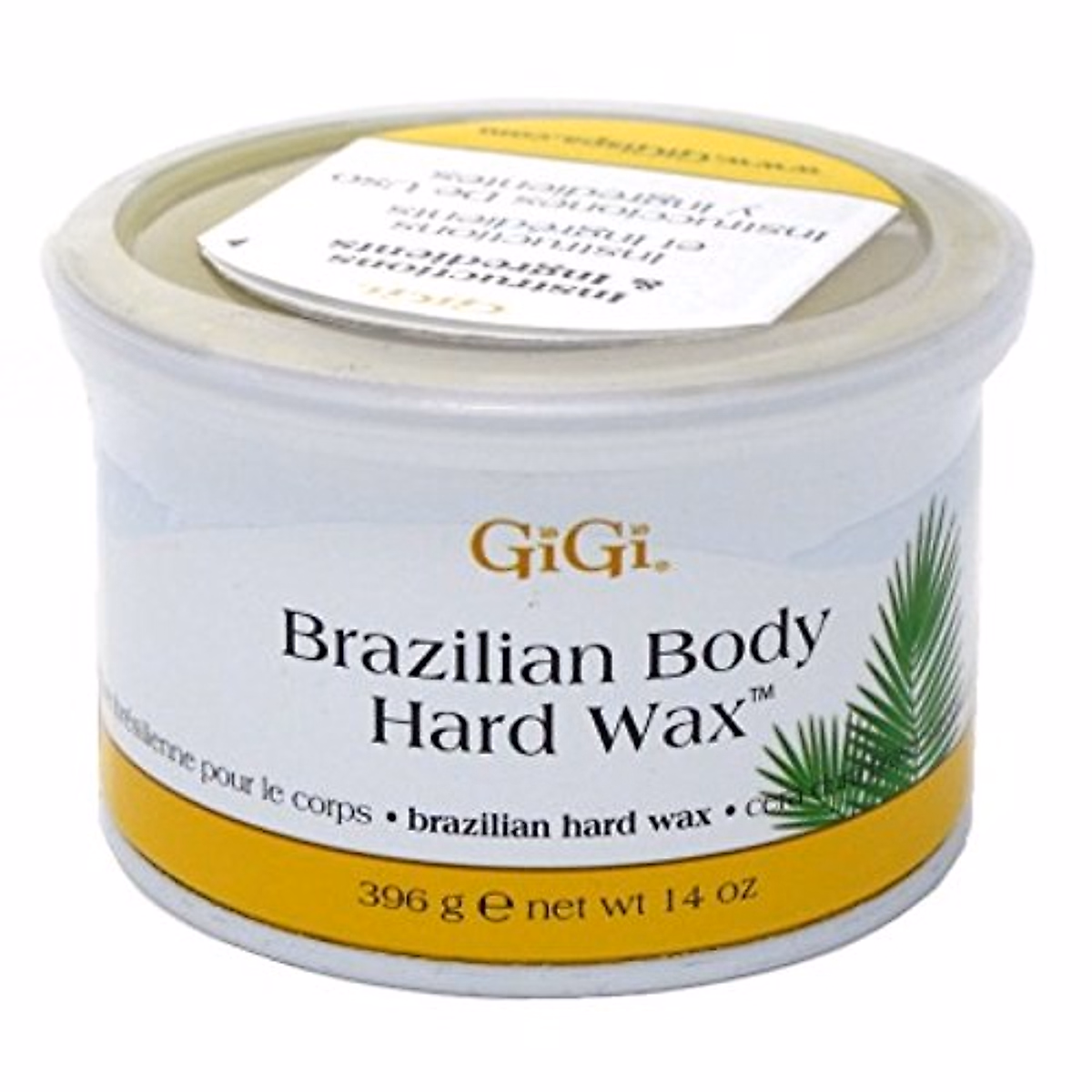 GiGi Tin Brazilian Body Hard Wax, 14 Ounce (414ml) (3 Pack)
