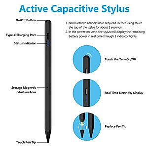 Stylus Pen/Apple Pencil for iPad 10/9th Gen,iPad Pen Compatible with (2018-2022) Apple iPad Pro 11 & 12.9 inch,iPad Mini 6th/5th Gen, iPad Air 3/4/5,iPad 6/7/8th Gen for Writing/Drawing