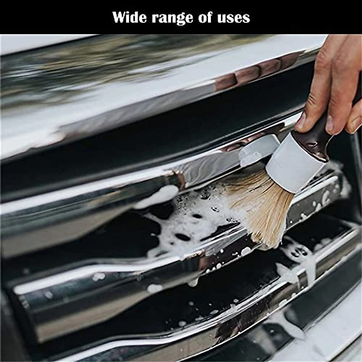 ALI2 Car Detailing Brush Set Clean Interior or Exterior Car Wheels Instrument Cluster Console and Door Panels Dashboard,Air Vents, no Metal Brush Parts,Set of 5