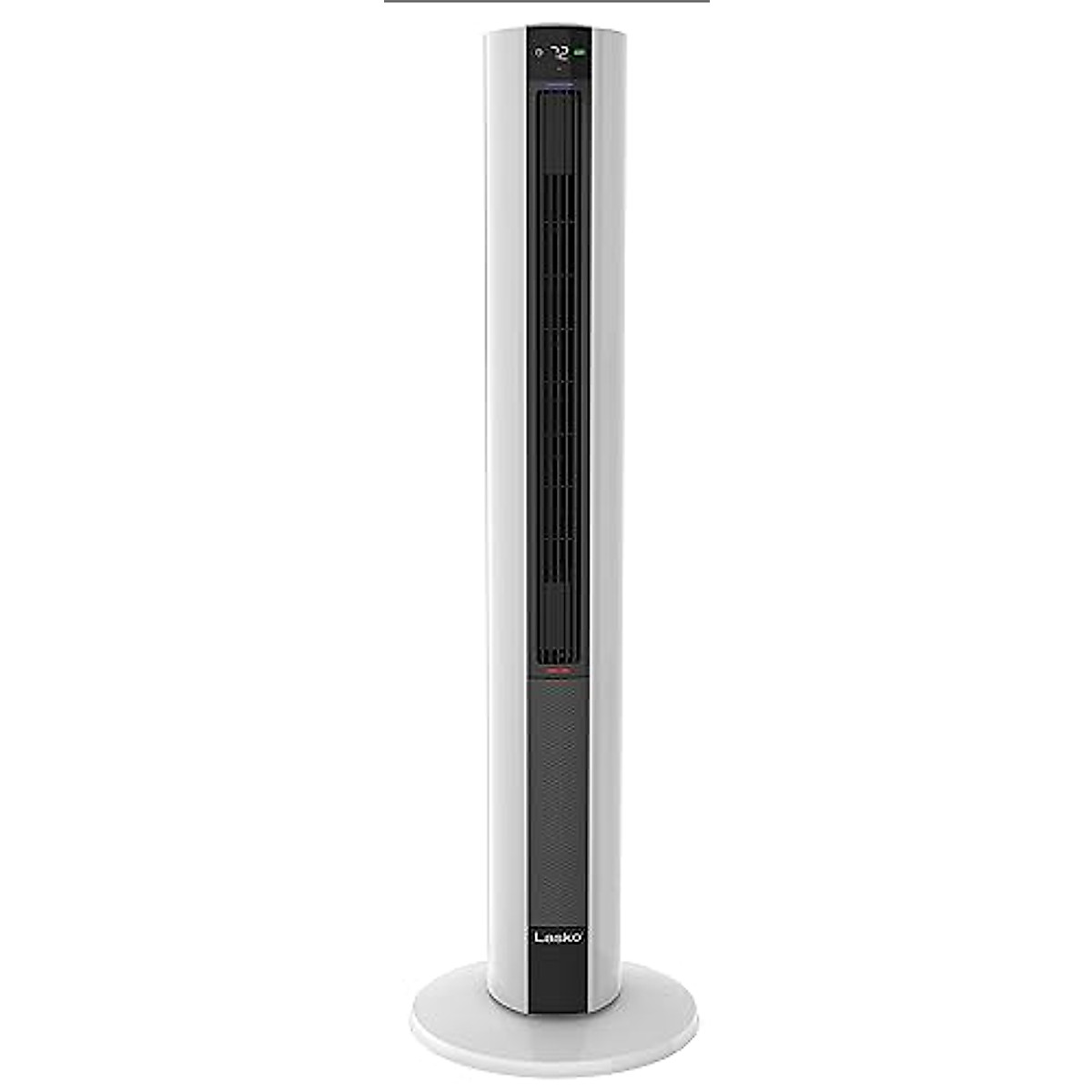 Lasko 1500 Watt 4 Speed Quiet Bladeless Multi Function Remote Control Comfort Control Tower Fan and Space Heater with 3 Heat Settings, White