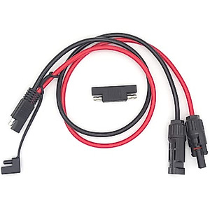 Billion wealth 23.6 inch 10AWG Solar Panel Connector to SAE Adapter Extension Cable Compatible with Solar Panels Kit