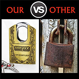 3 Keys 40mm Heavy Duty Warehouse Shrouded Hardened Keyed Padlock Top Security Lock