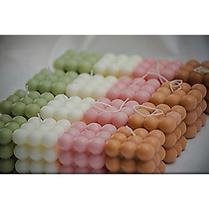 2 Pcs Ivory Bubble Candle Soy Wax Vanilla Scented Square Bubble Candles, Bubble Cube Candle for Home Decor & Gifting