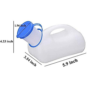 Unisex Potty Urinal for Car, Portable Urinal for Men and Women, Bedpans Pee Bottle with a Lid and Funnel, Mobile Toilet Urinal for Car, Old Man, Child and Patient for Hospital Camping Outdoor Travel