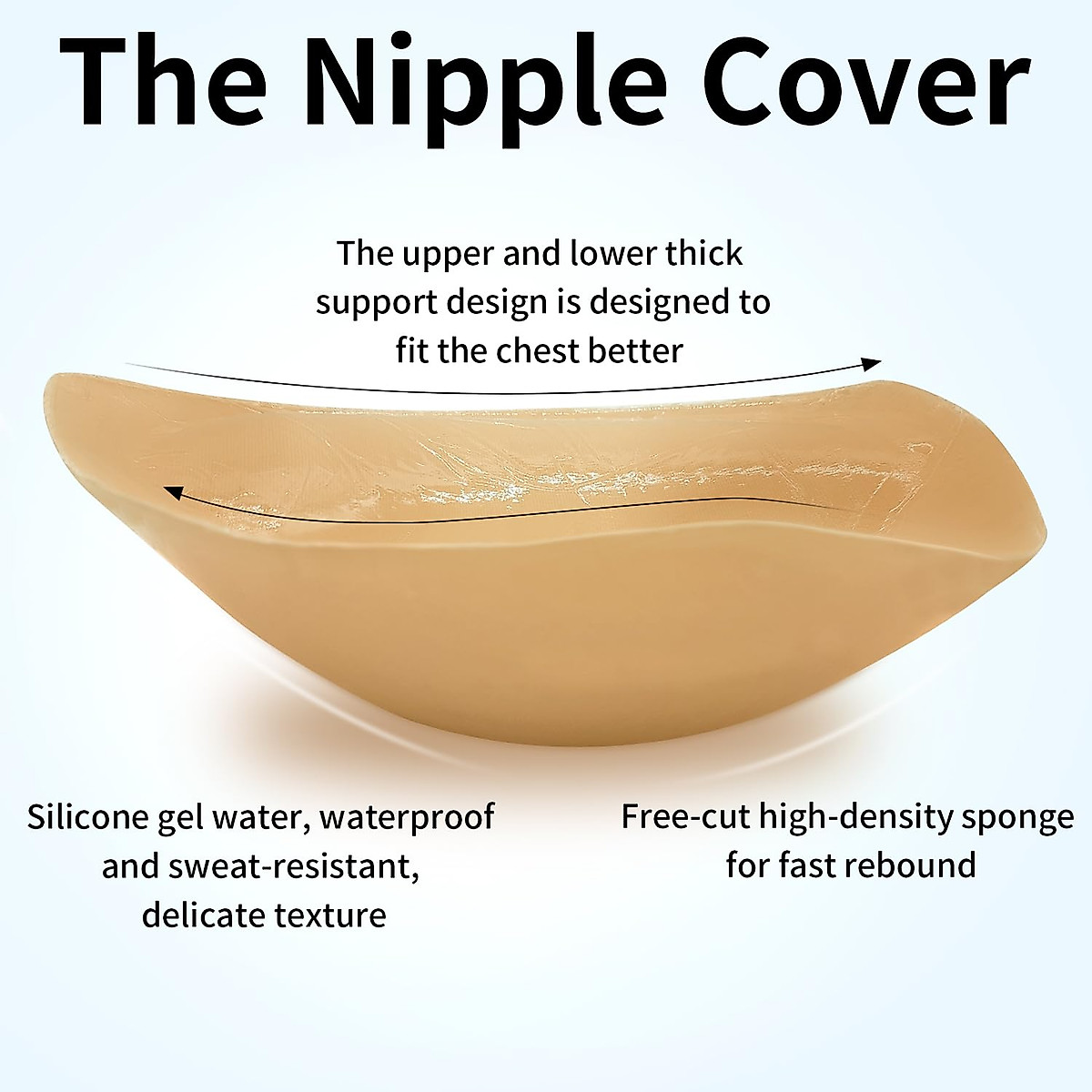 GULIFAN Double Sided Sticky Bra Inserts - Silicon Women’s Adhesive Bra Pads Removable Breathable Push Up Sticky Bra Cups Inserts Breast Enhancer