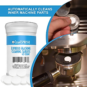 CleanEspresso Espresso Cleaning Kit - 40 Espresso Machine Cleaning Tablets + 2 Water Filters + 2-Use Descaling Solution - Fits All Breville Espresso Maker Models