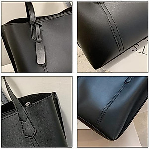 Women Tote Bags Top Handle Satchel Handbags PU Faux Leather Tassel Shoulder Purse (Brown)