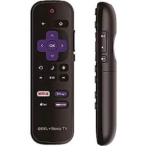 OEM Replacement Remote Control fits for All Onn. Roku TV Smart 4K Ultra HDTV with 4 Shortcut APP Keys - Netflix, Disney Plus, Apple TV+, and HBO Max Buttons
