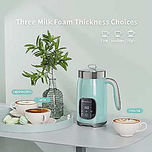 Maestri House Milk Frother, Variable Temp and Froth Thickness Milk Frother and Steamer, 14.1OZ/400ML Smart Touch Control Foam Maker, Memory Function for Latte, Warm Milk, Hot Chocolate