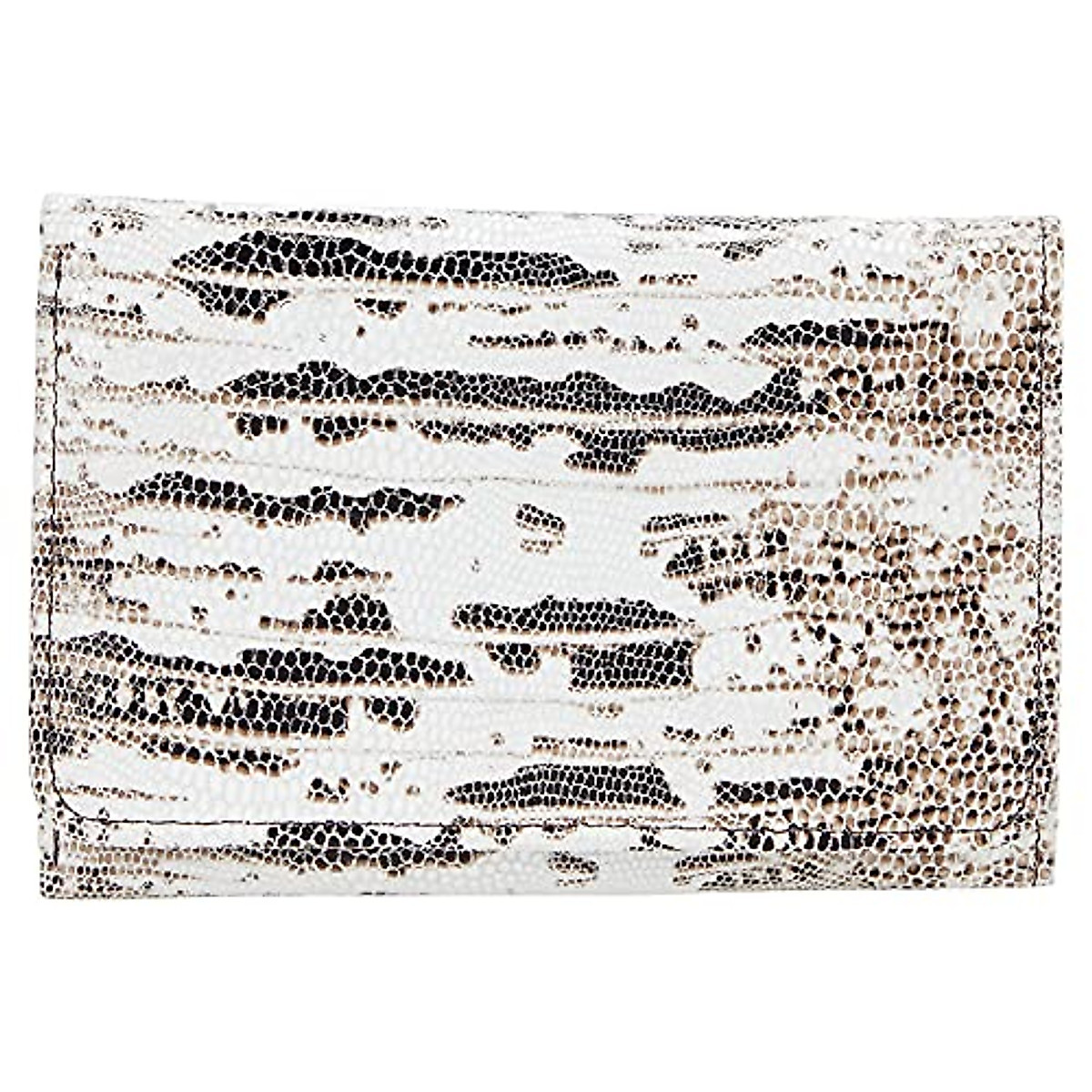 HOBO Jill Trifold Wallet For Women - Snap Flap Closure and Patterened Polyester Lining, Compact and Handy Wallet Lizard Print One Size One Size