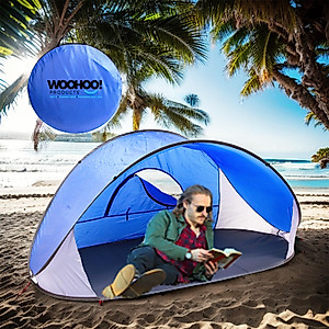 Pop Up Beach Tent Sun Shade Portable Outdoors Family Baby Shade Tentwith Carrying Bag (Shelter Measures: 86" L x 47" W x 39" H)
