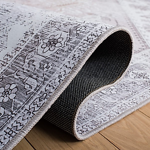 SAFAVIEH Tucson Collection Runner Rug - 2'6" x 12', Beige & Grey, Persian Design, Non-Shedding Machine Washable & Slip Resistant Ideal for High Traffic Areas in Living Room, Bedroom (TSN102B)