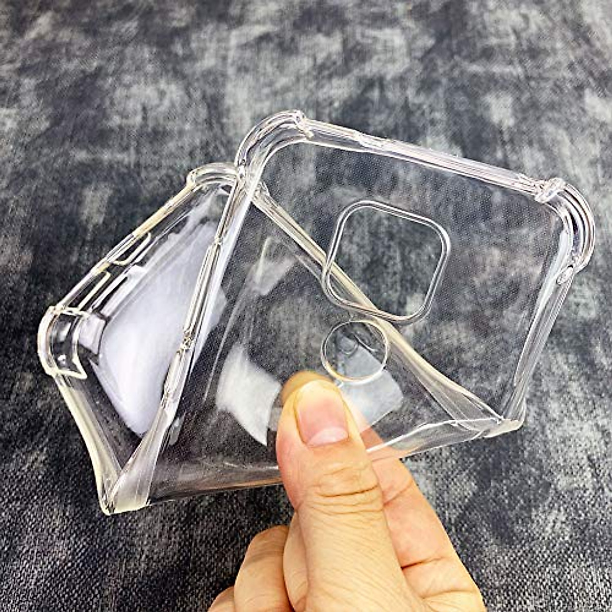 Ytaland for Moto G Play 2021 Case (Not for Moto G Play 2020),with 2 x Tempered Glass Screen Protector. (3 in 1) Crystal Clear Silicone Shockproof TPU Bumper Protective Phone Case Cover