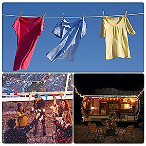 Clotheslines 20 2/3ft Portable for Travel, Curtain Wire Heavy Duty Stainless Steel, Windproof Anti-sag Laundry Rope Multipurpose Cable Camping/Cruise/Travel/Drying (20 2/3ft)