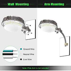 NUOGUAN LED Barn Lights 100W, Dusk to Dawn LED Outdoor Lighting, LED Security Area Lights with Photocell, 12000LM 5000K Daylight IP65 Waterproof ETL Listed 100-277VAC Wall Mount Porch Lights