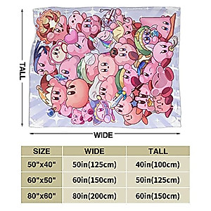 Cartoon Anime Throw Blanket, Flannel Blanket, Soft Lightweight Warm All-Season Blanket for Bed, Couch, Sofa 50"x40"
