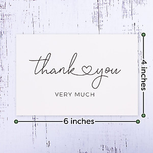 120 Thank You Cards with Envelopes to Express Gratitude – Wedding Thank You Cards with Envelopes & Stickers - For Any Occasion - Bridal Shower Thank You Cards, Engagement, Graduation & More, 4" x 6"