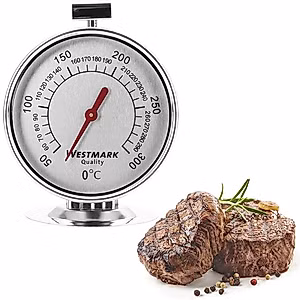 Westmark 12902260 Oven Thermometer, 3.3 x 3 x 1.3 inches, Stainless Steel
