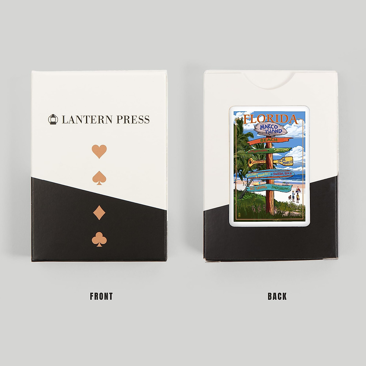 Lantern Press Marco Island, Florida, Destinations Sign (52 Playing Cards, Poker Size Card Deck with Jokers)