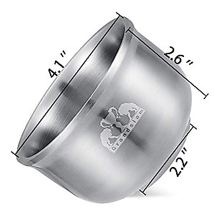 Grandslam Shaving Soap Bowl, 304 Heavy Duty Stainless Steel Shaving Lather Bowl for Men, Double Layer Heat Preservation, Create Rich Shaving Cream and Keep Your Lather Warm