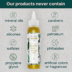 ALODIA Nourish & Grow Hair and Scalp Treatment - Avocado Oil & Rosemary Pre-Shampoo and Hot Oil for All Hair Types - 8 oz