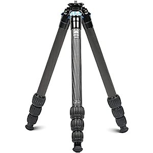 SIRUI AM-284 Travel Carbon Fiber Tripod, Professional Camera Tripod with 4-Section Legs, Twist Leg Locks, Detachable Metal Spikes, Loads up 33LB