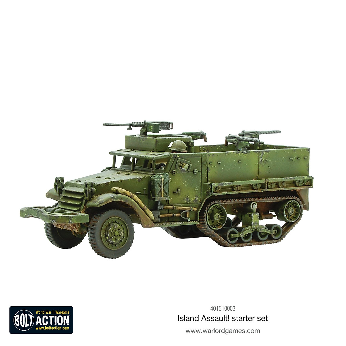WarLord Bolt Action Island Assault! Starter Set 1:56 WWII Military Table Top Wargaming Plastic Model Kit 401510003