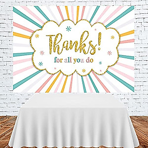 Lofaris Thanks for All You Do Photo Backdrop Thank You Party Background Thanks to Staff Teachers Professors Doctors Photo Banner Happy Retirement National Nurse's Day Party Supplies 7x5ft