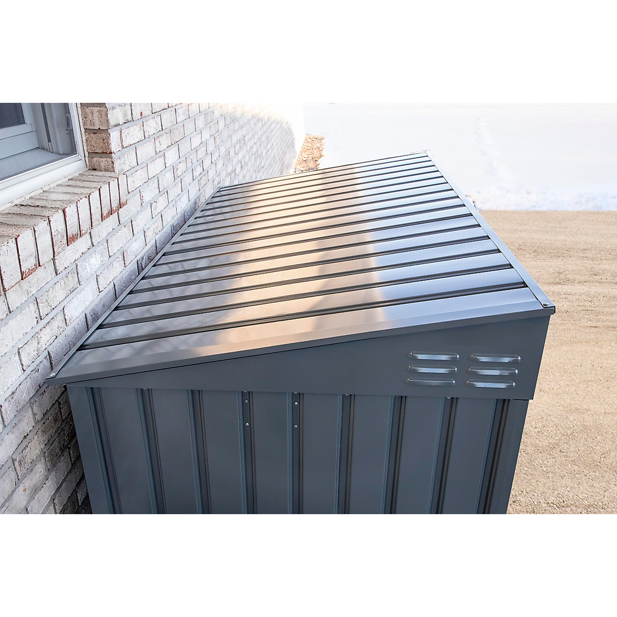 Arrow Sheds 6' x 3' Outdoor Steel Storage Shed, Grey