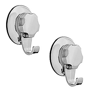 Compactor Bestlock Suction Cup Single Hook Pack (2, Chrome)