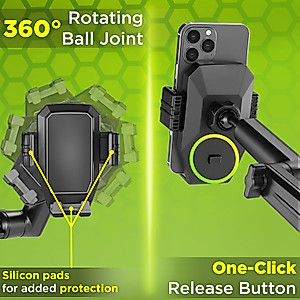 Truckules Truck Phone Holder Mount Heavy Duty Cell Phone Holder for Truck Dashboard Windshield 16.9 inch Long Arm, Super Suction Cup & Stable, Compatible with iPhone & Samsung, Gray, Commercial Truck