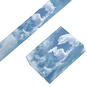 Wrapping Paper Blue Sky and Cloud for Christmas,Birthday,Valentines Day,Bridal or Baby Showers Gift- 3Rolls - 58inch x 23inch Per Roll