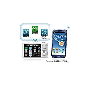 Samsung WB35F 16.2MP Smart WiFi & NFC Digital Camera with 12x Optical Zoom and 2.7" LCD (White)