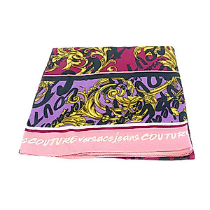 VERSACE JEANS COUTURE Foulard Donna Multicolor Foulard con logo lettering all-over e fantasia baroque UNI
