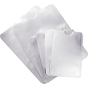 RFID Blocking Sleeve Anti Theft Credit Card & Passport Holder Wallet Pocket - To protect your valuable information from theft (6 Credit Card and 3 Passport Holder)