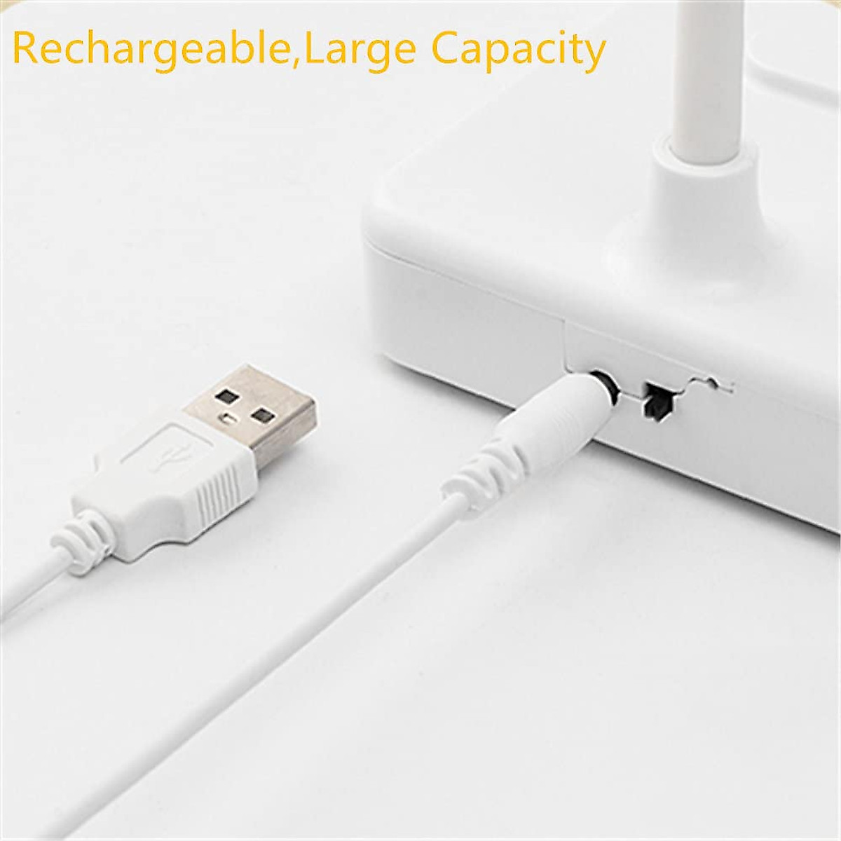 MAYTHANK Cordless Desk Table Lamp Reading Light Rechargeable Battery 2200m,Touch 3 LED Modes,Dimmable,Small,Gooseneck, Highest 17.7",Lamp for Kids Bedroom Bedside