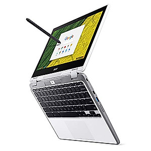 Acer Chromebook Spin 11 Convertible Laptop, Celeron N3350, 11.6 Inches HD Touch, 4GB DDR4, 32GB Storage, Wacom EMR Pen, Pearl White, CP511-1HN-C7Q1
