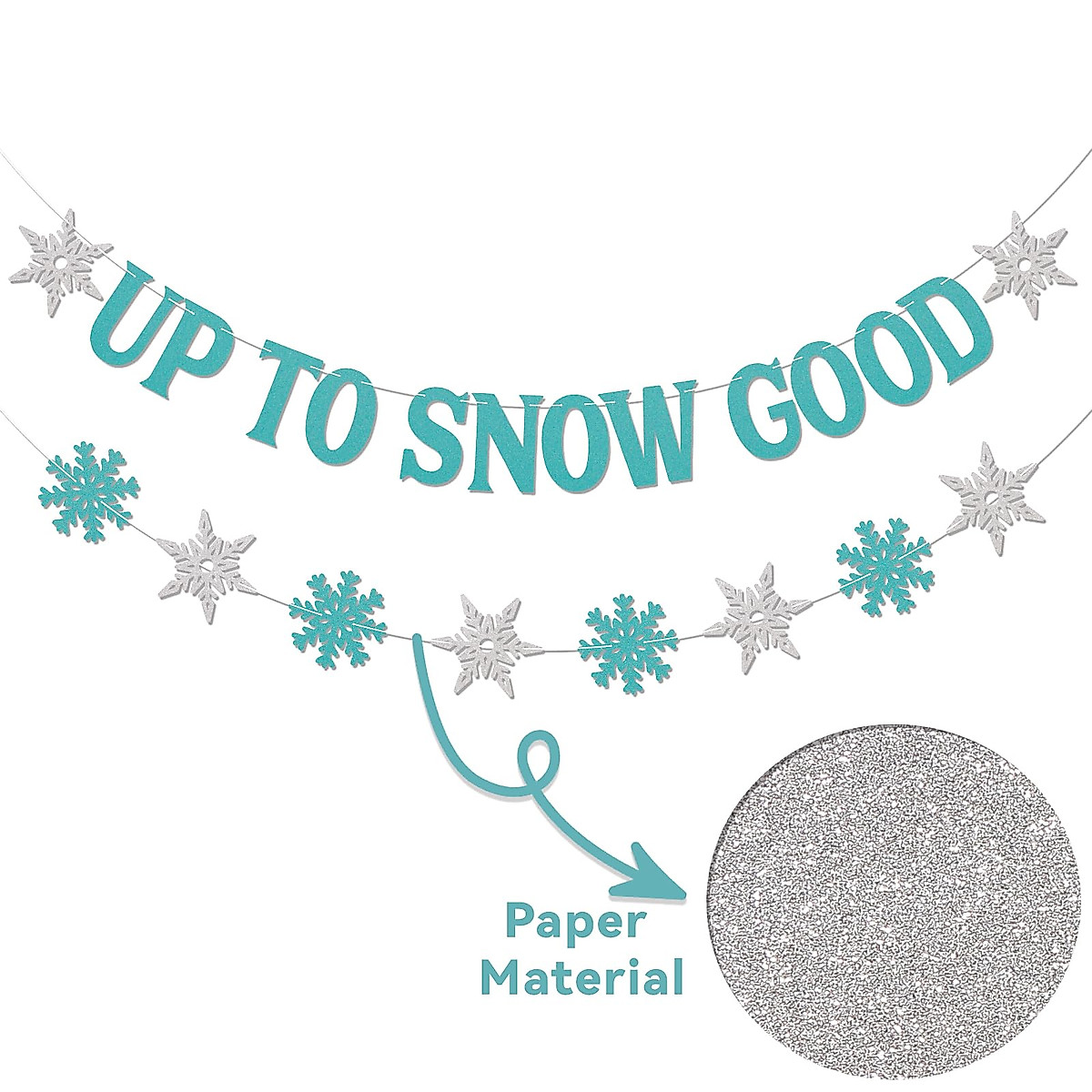 Up To Snow Good Banner - Winter Snowflake Themed Bride to Be Decor, Snow in Love Sign, Snowflake Banner for Bridal Shower Wedding Hen Party Decorations