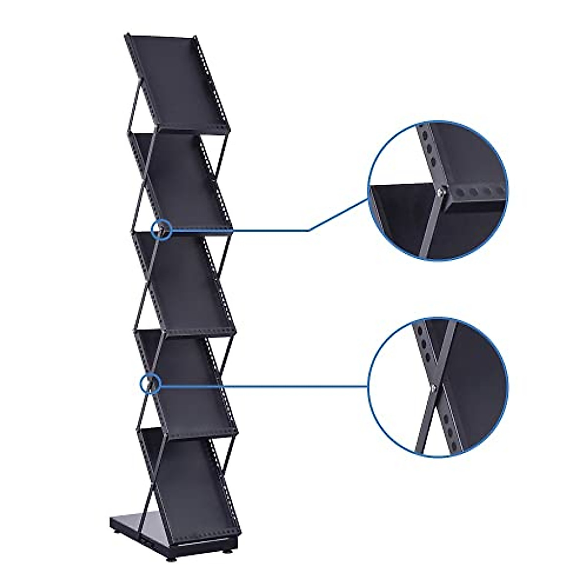 Kroey brochure display stand&Foldable Magazine Rack with 5 Pockets for Exhibition and Trade Show (67'X9.5'X14.5')