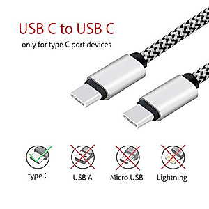 Ailun USB C to USB C Cable 10ft 3Pack High Durability 60W 3A USB Type C Devices Charging for Galaxy S22,S22+,S22Ultra,S21,S20, S20+ S20Ultra S10 Huawei Matebook MacBook iPad Pro 2018 and More