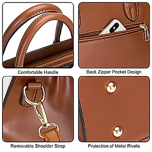 Women Handbags and Purses Ladies Crocodile Pattern Shoulder Bag Top Handle Satchel Tote Work Bag with Shoulder Straps (Black)