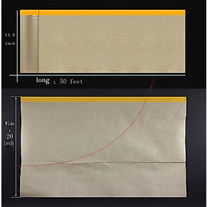 Tape and Drape, Paint Masking Paper, Pre-Taped Masking Paper for Painting, 2 Pack Car Protection Covering Paper, Paint Tape, for Car and Furniture, Floor.（Unfold 20 inch wide and 90 feet long）