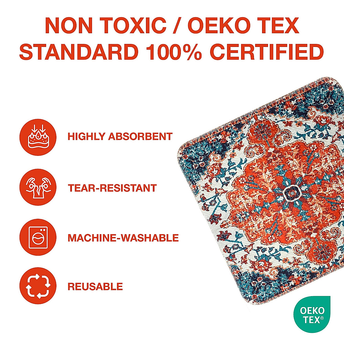 PUPIBOO Washable Pee Pads for Dogs - Super Absorbent Reusable Puppy Training Pads - 100% Waterproof, Leak-Proof & Non-Slip Whelping Pads for Pet Housebreaking