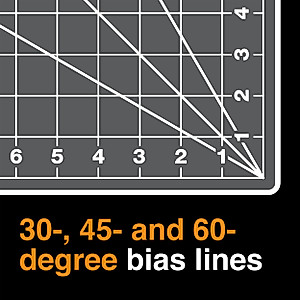 Fiskars Self Healing Cutting Mat with Grid for Sewing, Quilting, and Crafts + Fiskars SoftGrip Detail Craft Knife