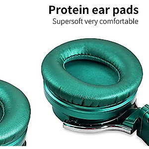 meidongg Active Noise Cancelling Bluetooth Wireless Over Ear Headphones with Mircophone, 30H Playtime,Deep Bass, Comfortable Protein Earpads, for Travel, Home, Office (Dark Green)