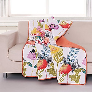 Greenland Home Watercolor Dream Throw Blanket, White 50" x 60"